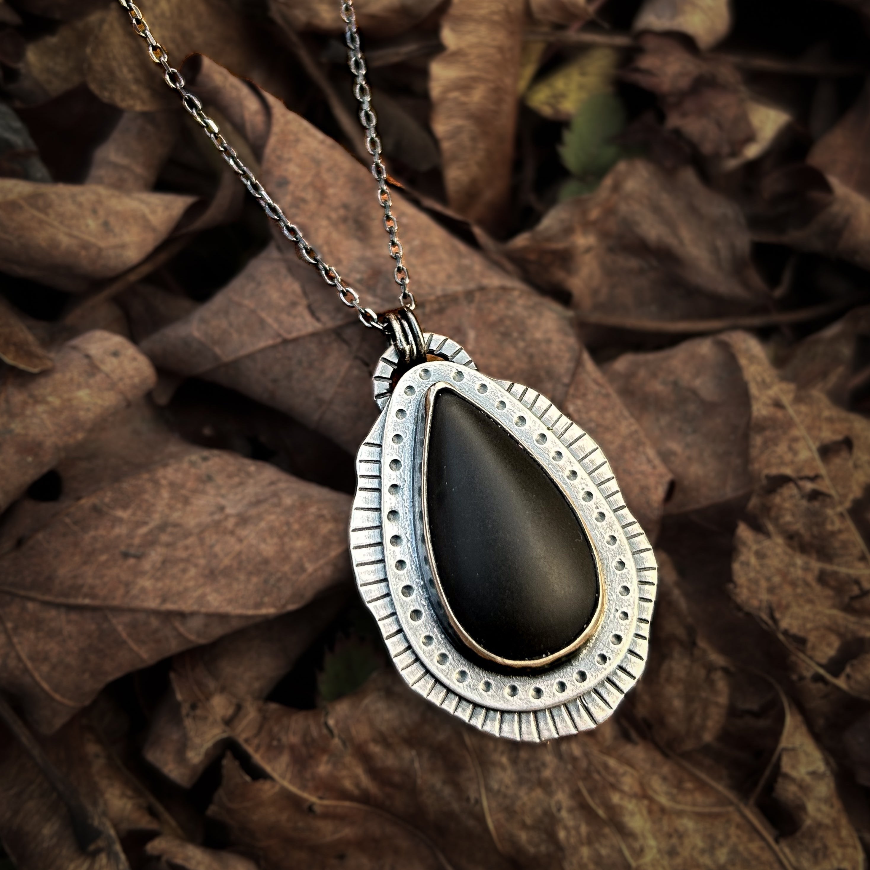 Matte Obsidian Necklace – Allison Korn Designs